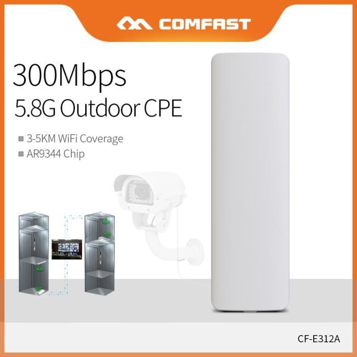 Antenne de Point d'accès extérieur 300Mbps, 2x14dbi, pont sans fil 5.8Ghz, WIFI CPE, Nanostation ...