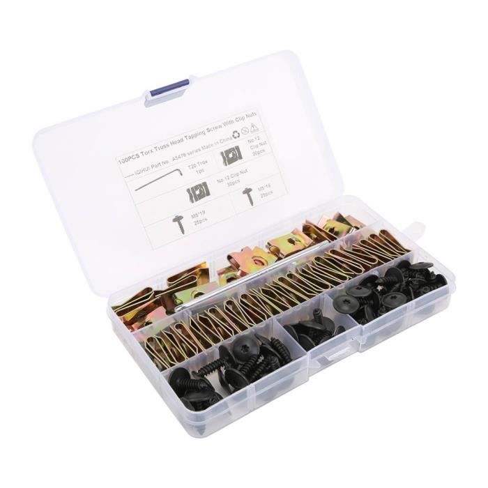 Akozon Fixation de garde-boue Vis autotaraudeuses M5x16 M5x19 Retenue ...