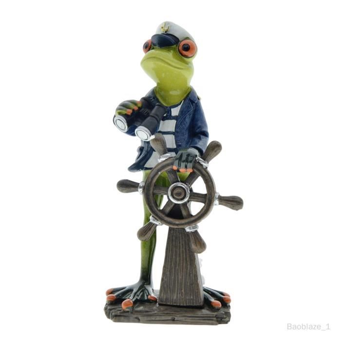 Figurines drôles de grenouille Statue de joueur de billard animal en ...