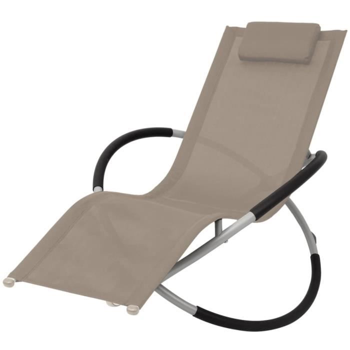 Transat chaise longue bain de soleil lit de jardin terrasse meuble d ...