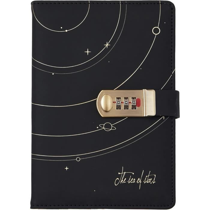Carnet De Note Journal Intime Avec Code(Univers Planète), A5 Cuir Pu ...