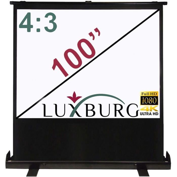 Luxburg 100" 203x152cm 4:3 Full HD 3D Écran de Projection Portable ...