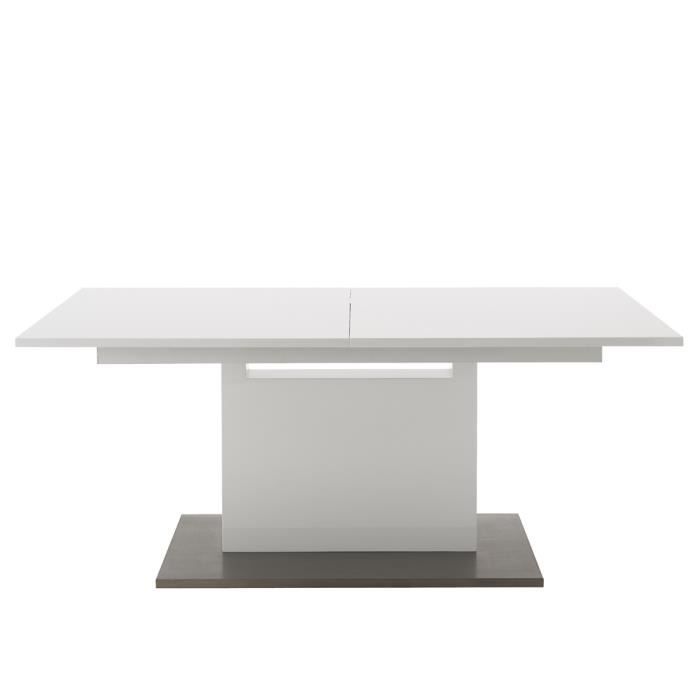Table à manger extensible design blanche LOCA - Cdiscount Maison