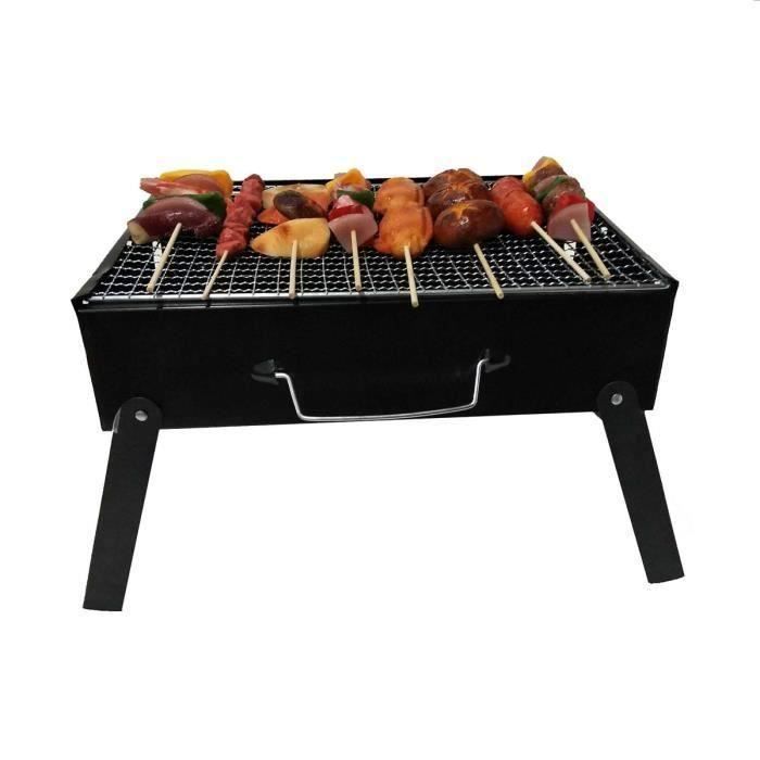Barbecue Mobile BBQ à Charbon Pliant Portable Extérieur Camping Jardin ...