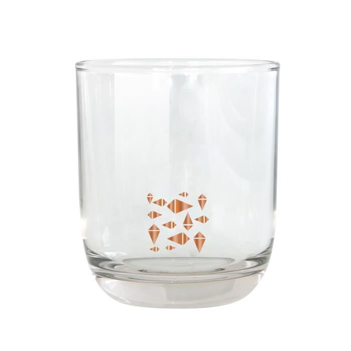 Tak Design verre à boire Copper Things 7,8 x 8,8 cm transparent/bronze ...