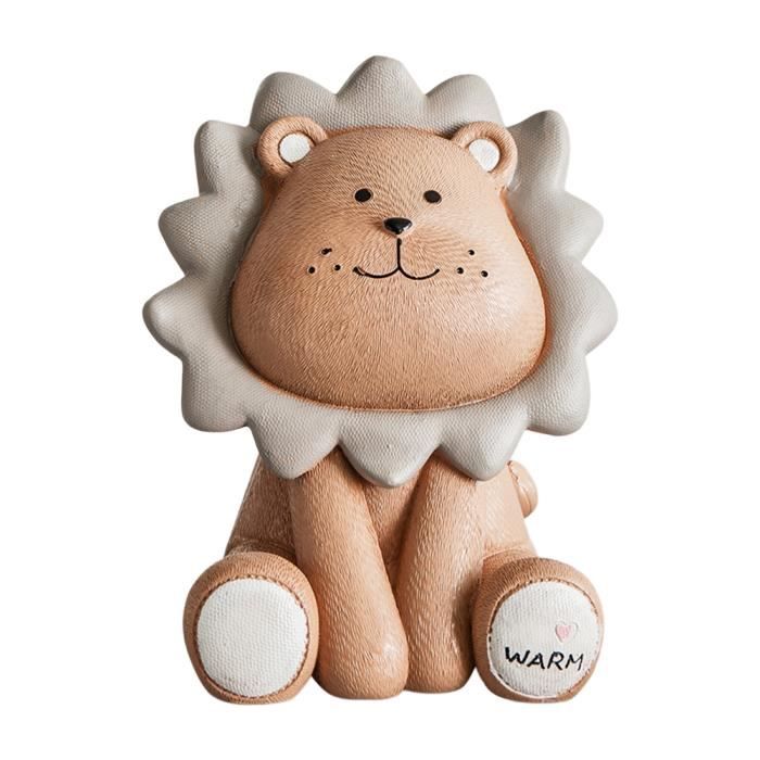 Brun Cartoon Lion Cute Piggy Bank for Kids Birthday Gift Coin Saving ...