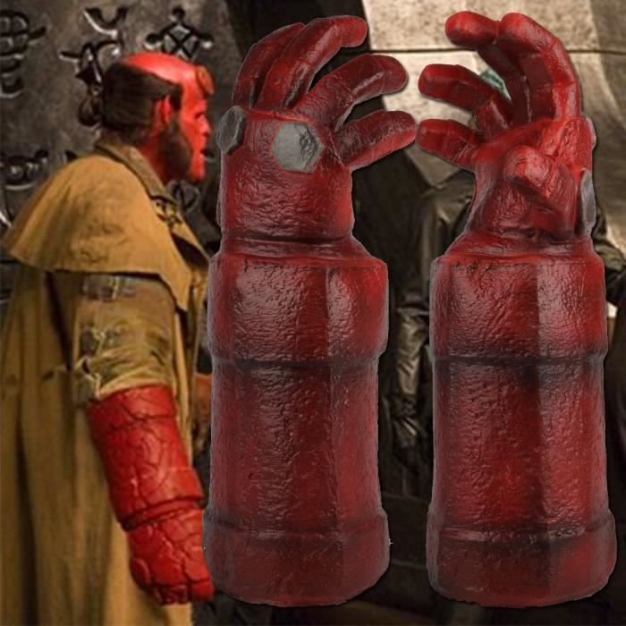 Superhero Hellboy Bras With Gant Cosplay Horreur Rouge Démon Halloween ...