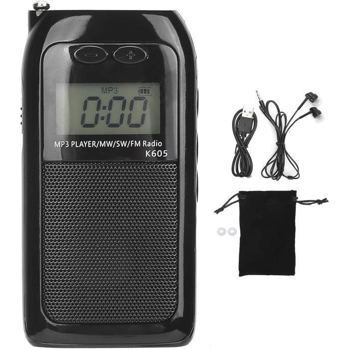 Radio Portable Lecteur Mp3 Radio Fm-Sw-Mw Affichage Numérique Lcd ...