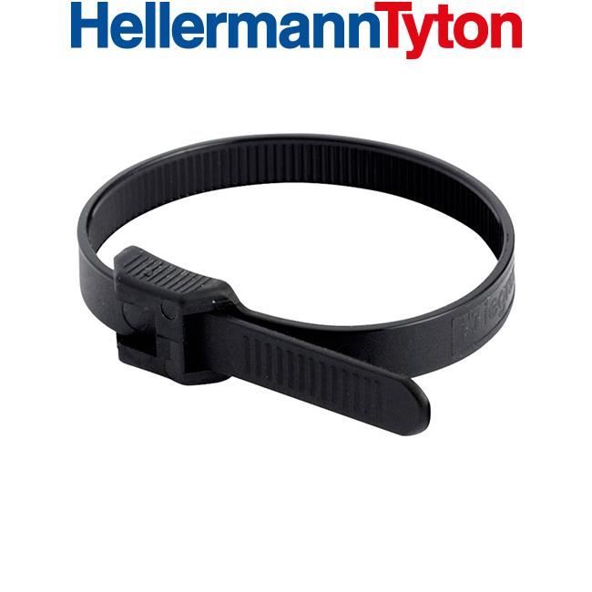 Hellermann Tyton - 100 colliers de serrage tête carrée noir 200 x 4,6 mm - Cdiscount Bricolage