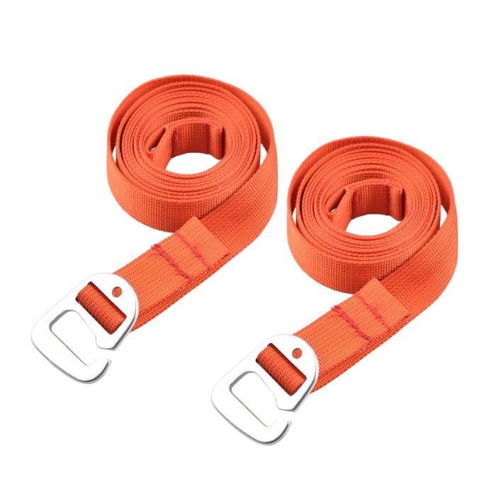 Sangles d'arrimage robustes avec crochets 1m Orange - Cdiscount Bricolage