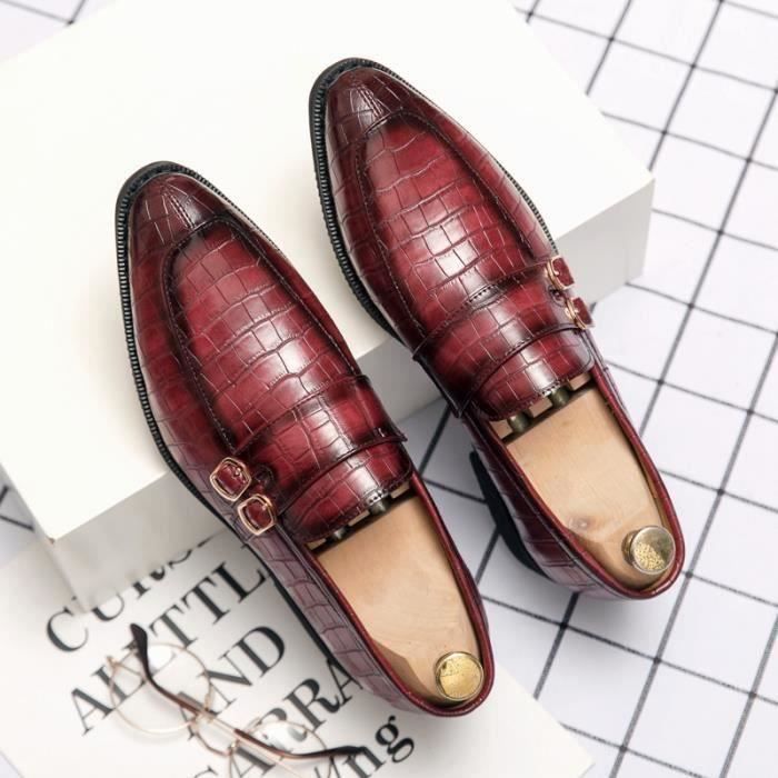 Rouge Richelieu Homme Lacet Chaussure Cuir Rouge - Cdiscount Chaussures