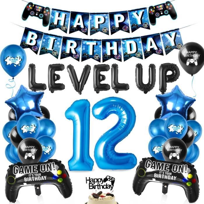 Ballons De Décoration De Jeu 12 Ans, Anniversaire Gamer 12 Ans, Ballon Manette De Jeux, Ballon ...