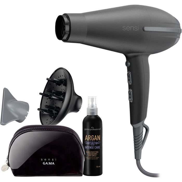 Gama Italy Professional Sèche-cheveux Tempo 5D Sensi avec huile d'argan ...