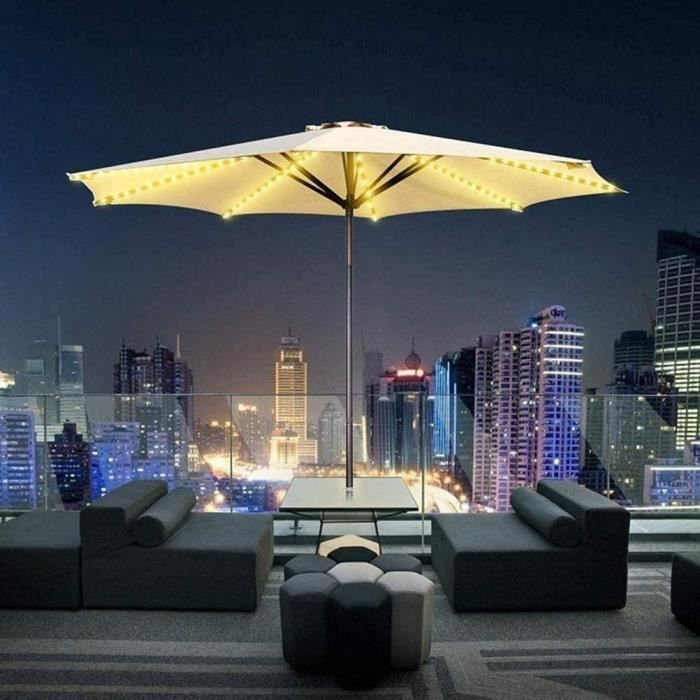 YID Lumière de Parasol Solaire avec Télécommande - 8 Modes et 104 LED ...
