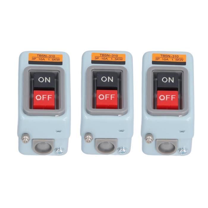 VBESTLIFE Interrupteur de moteur triphasé 10 pièces interrupteur de ... VBESTLIFE Interrupteur de moteur triphasé 10 pièces interrupteur de ...