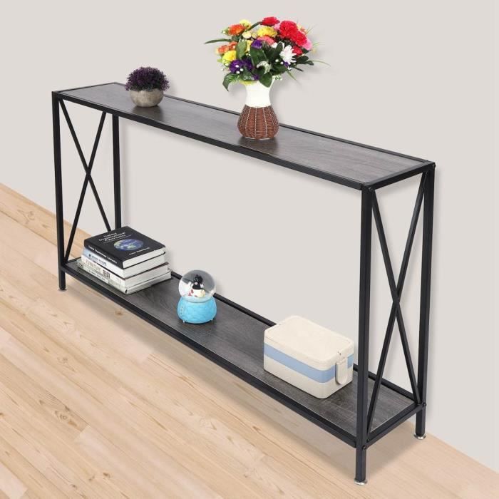 Table de console Table d'Appoint Console à 2 Niveaux Table de Canapé ...