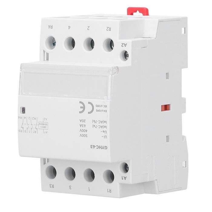 Contacteur modulaire - YOSOO - GYHC‑63 - 4P - 230V - 2NO 2NC - IP20/IP40 - Cdiscount Bricolage