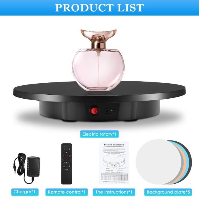 Electric Rotating Turntable, 360° Rotating Product Display, Adjustable ...