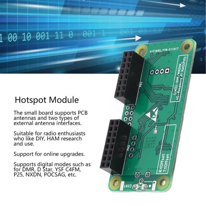 Module Hotspot MMDVM MODEM avec Antenne - CIKONIELF - Prise en DMR, D ...