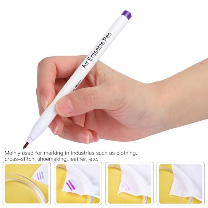 Stylo effaçable à l'air - SALUTUYA - Violet - Tête épaisse - Lot de 10 ...