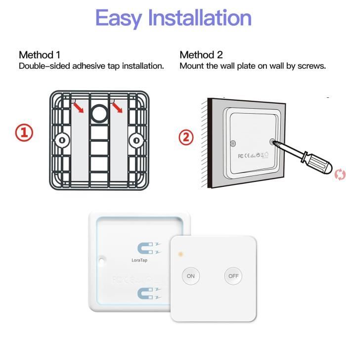 Prise Sans Fil Télécommandée, 2500 Watts, Portée 200M, Radio 868Mhz ...
