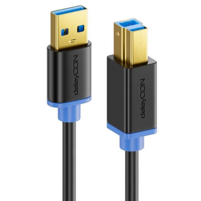 2m USB 3.0 Super Speed Câble Connecteur USB A Vers USB B Câble de ...