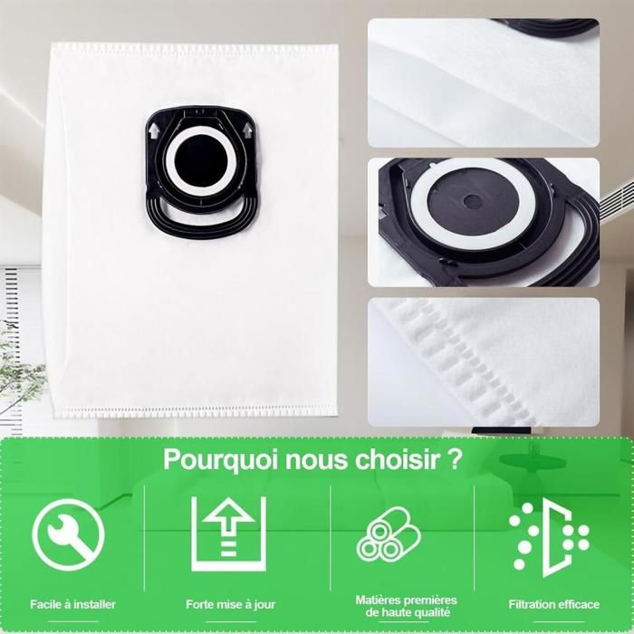 10 Sac pour Aspirateur Rowenta Silence Force Hygiène Compact Power X ...