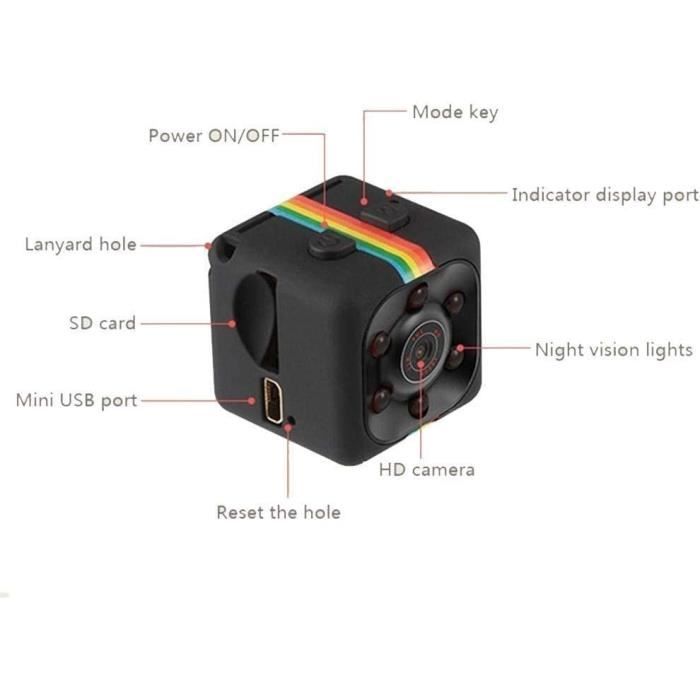 Cam caché HD 1080P, Mini caméra Espion Vision Nocturne et de détection ...