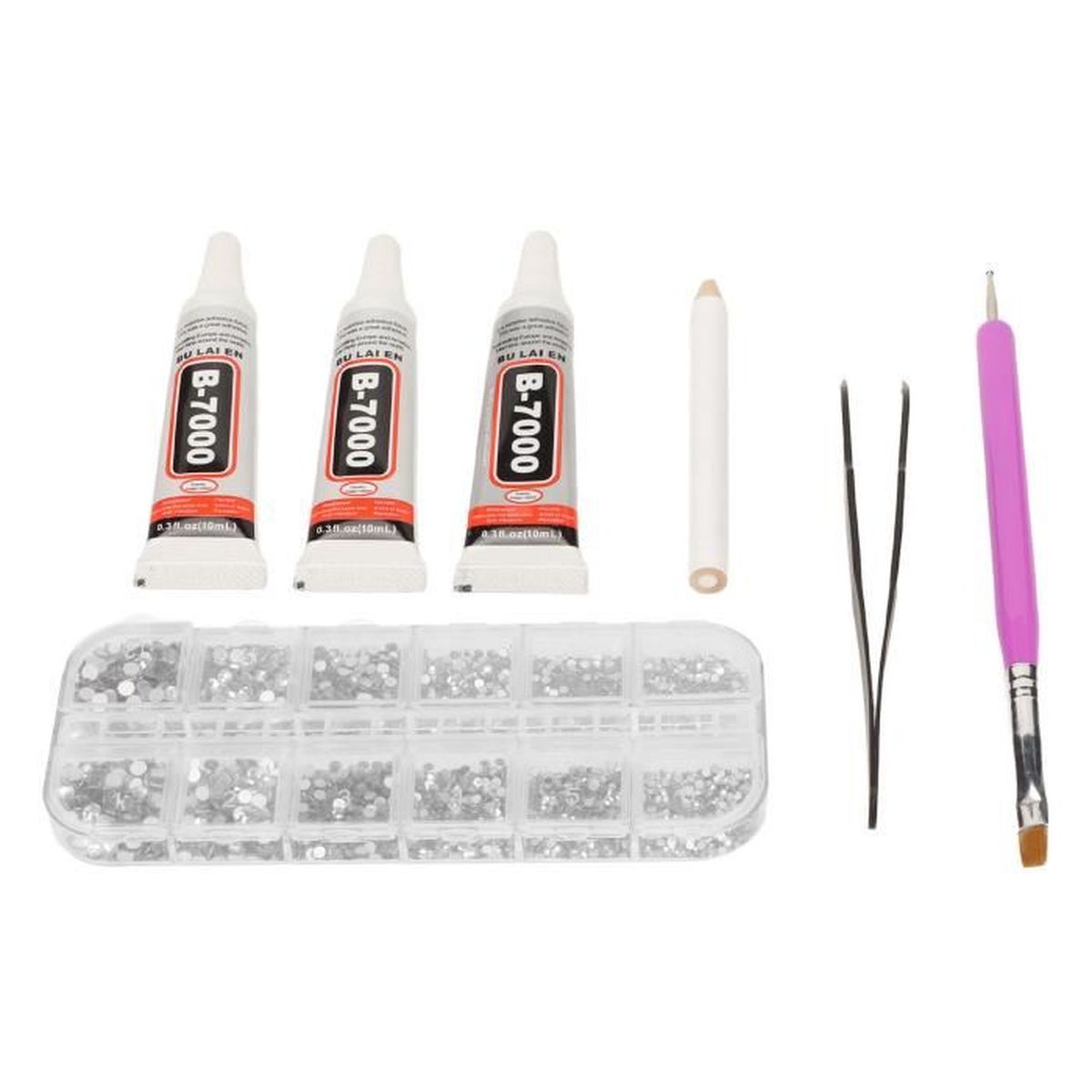 Sonew kit de strass nail art Strass Colle Kit Cristal Verre Strass ...
