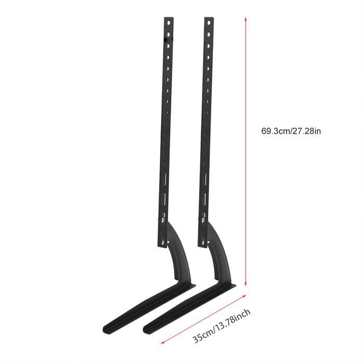 YAP Fixation tv Pied TV sur Table Meuble TV avec Support Réglage de la ...