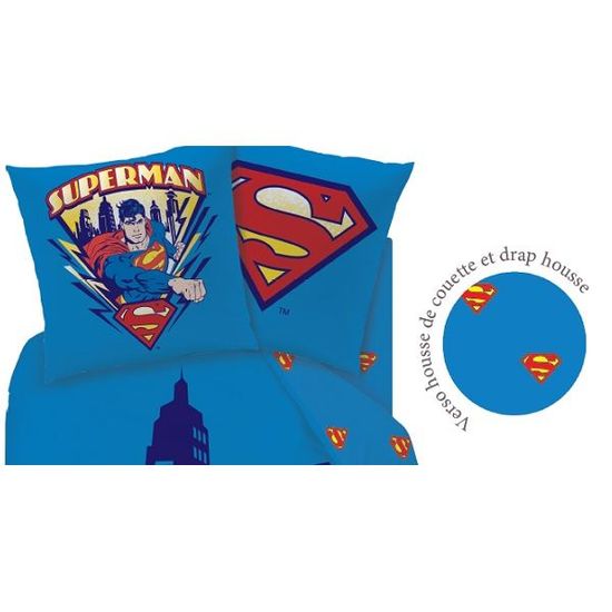 SUPERMAN - Drap housse flash 90 cm - Cdiscount Maison