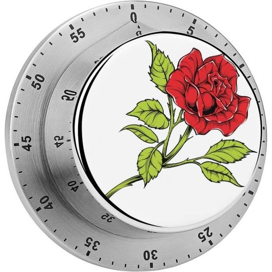 Magnetique Timer Rose Rouge Minuteur De Cuisine Numérique Compte À ...