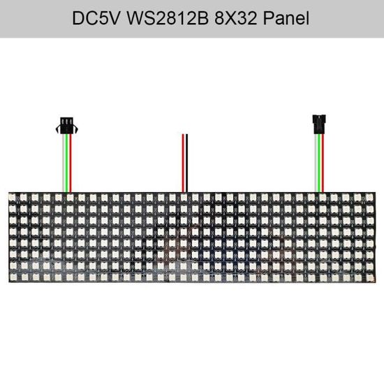 BANDE LED,8x32 Led Panel Panneau Lumineux Adressable DC5V WS2812B ...
