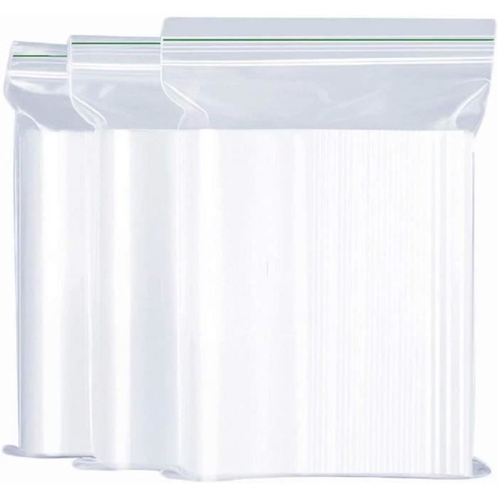 Sachet Zip Plastique Transparents Réutilisables, Pochette Plastique Zip ...