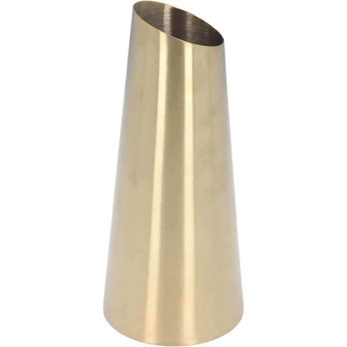 Vase En Métal Doré Vase Conique Forme Conique Vase À Bouche Étroite ...