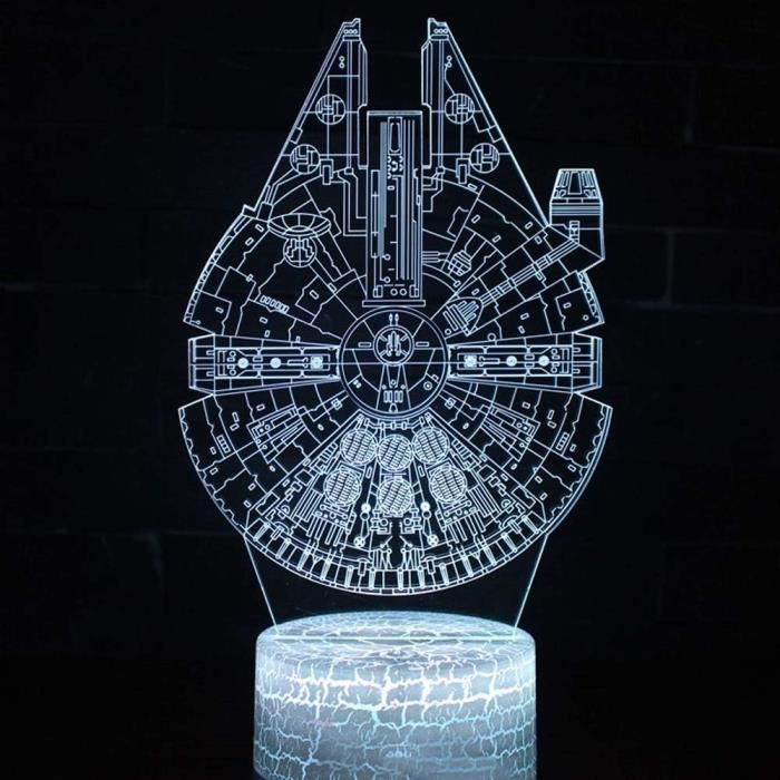 Exquise Alien Sci-Fi Spaceship Crack Base Veilleuse Usb Multicolore ...