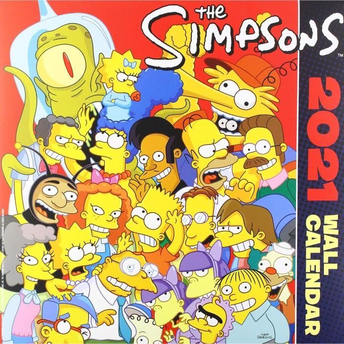 The Simpsons 2021 Calendar - Official Square Wall Format Calendar[H3330 ...