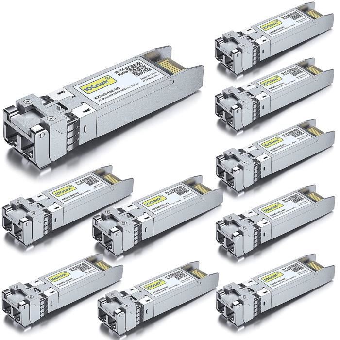 LIWI-[10 Pack] 10G SFP+ Multimode Module, 10GBase-SR SFP+ LC ...