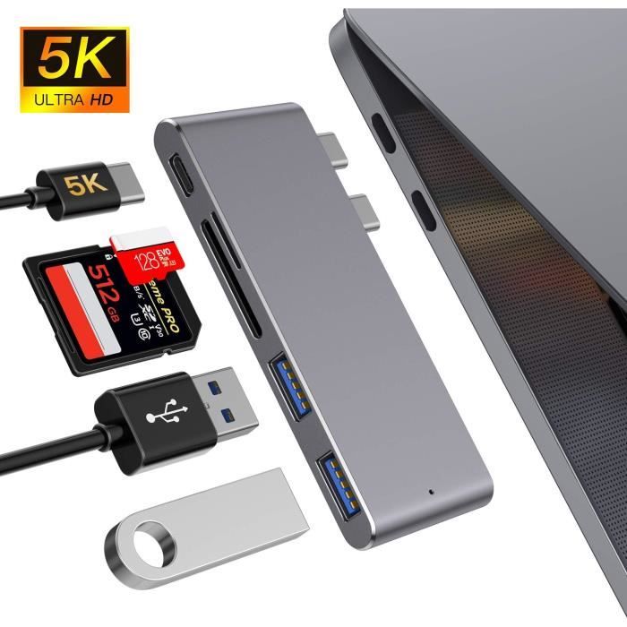 MOKAI START Hub USB C Adaptateur pour MacBook Pro 2019-2018-2017-2016 ...