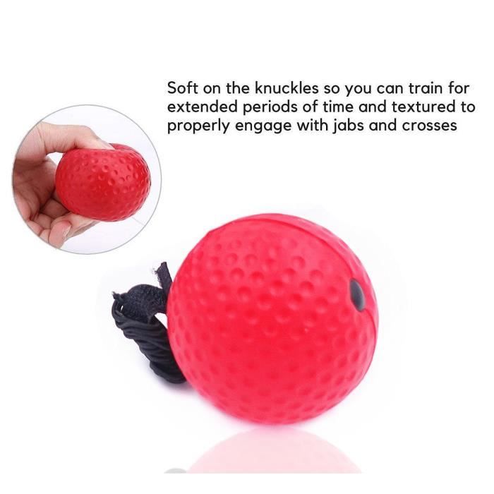 Only 1 PU ball - Balle de boxe réflexe avec bandeau, balle de combat ...