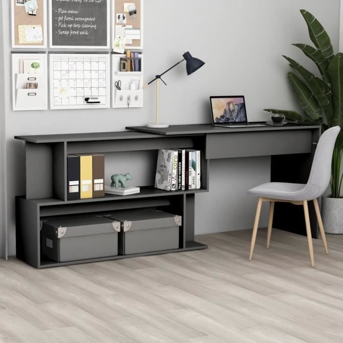 HOMMIE Bureau d'angle - Bureau Style Industriel | Bureau informatique ...
