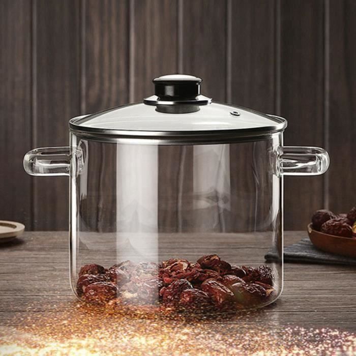 Marmite à haute température, marmite en verre binaurale à haute teneur ...