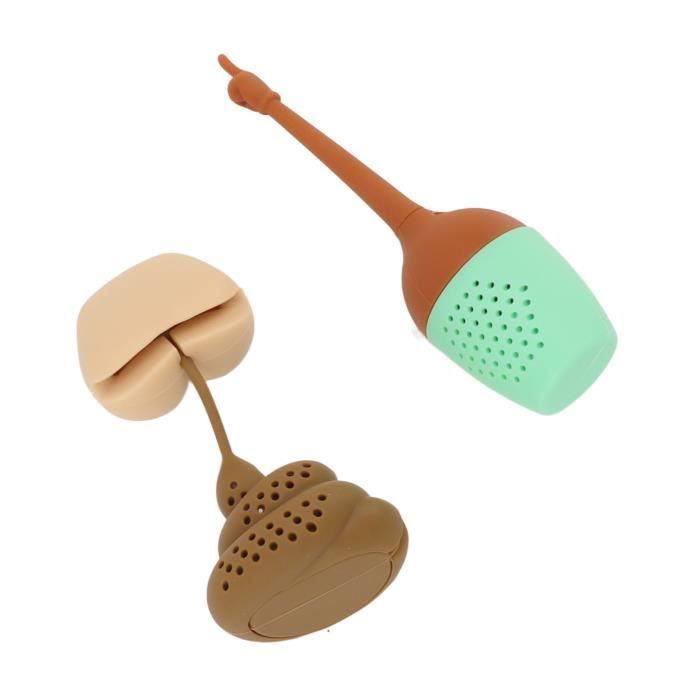 Fdit infuseur à thé caca Infuseur à thé drôle faux caca Silicone ...