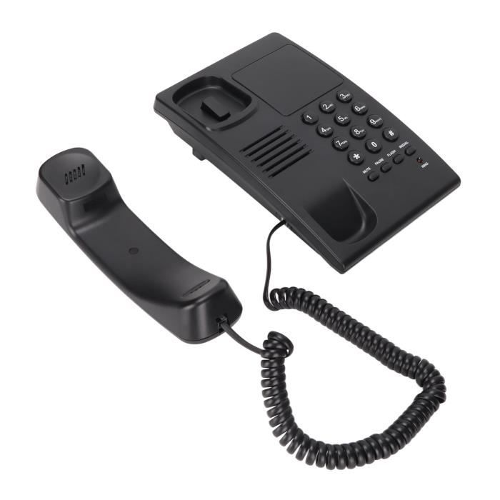 HURRISE Téléphone de bureau filaire Accueil filaire filaire LED ...