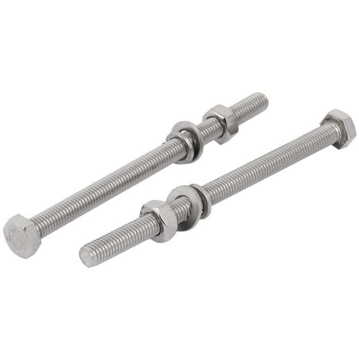 Boulon A Embase - Map Set M8X130Mm Acier Inox 304 Vis Hex Écrou ...