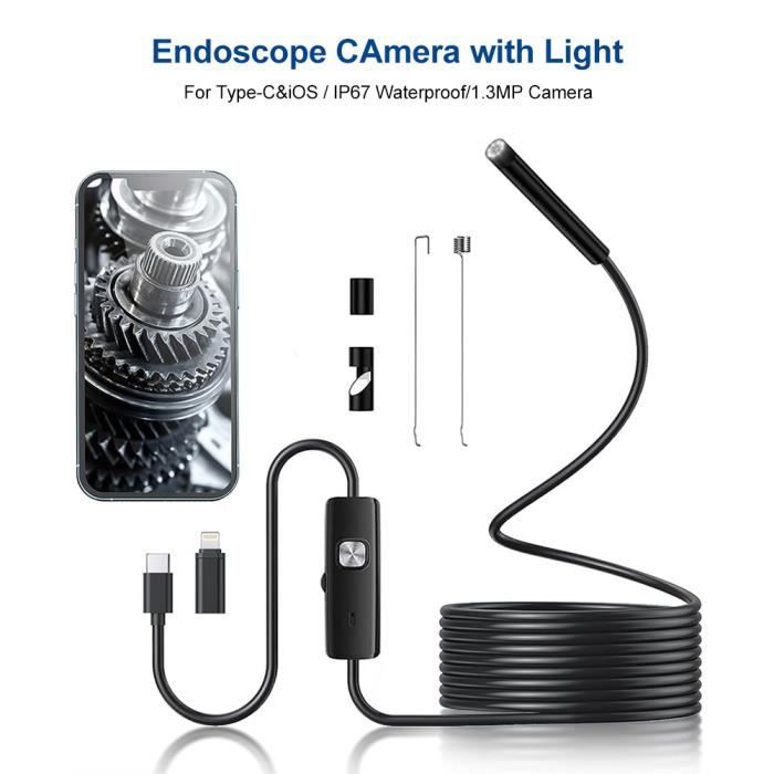 NUMERICAL ENDOSCOPE-endoscope 1080P-avec 8 LEDS pour smartphone Android ...