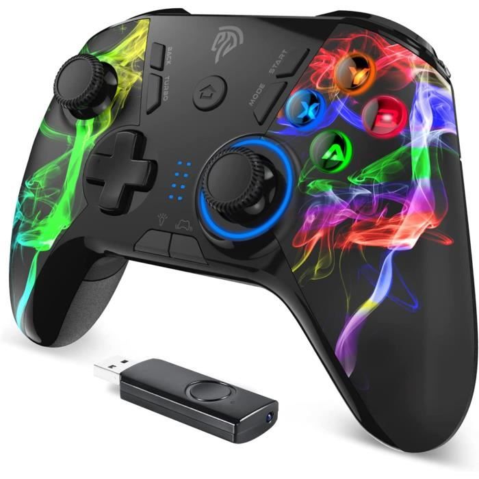 Manette PC/PS3/Steam sans Fil Rechargeable, EasySMX 9110 2.4G Manette ...