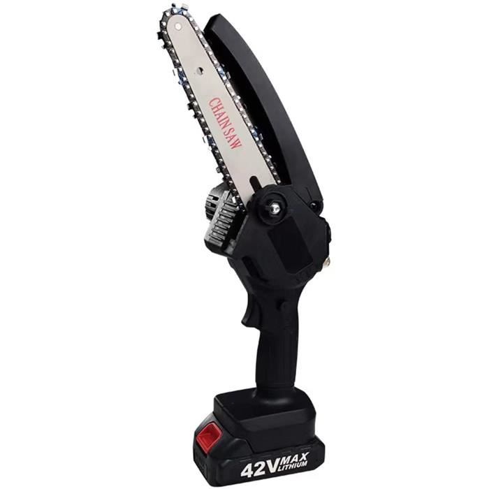 RUMOCOVO Mini tronçonneuse sans fil 4 pouces avec 2 piles 1 chaînes ...