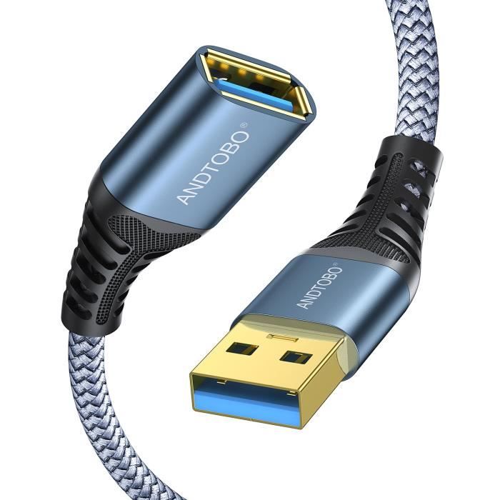 Cable De Rallonge Usb 3M, Usb 3.0 Male Vers Femelle Rallonge Cable ...