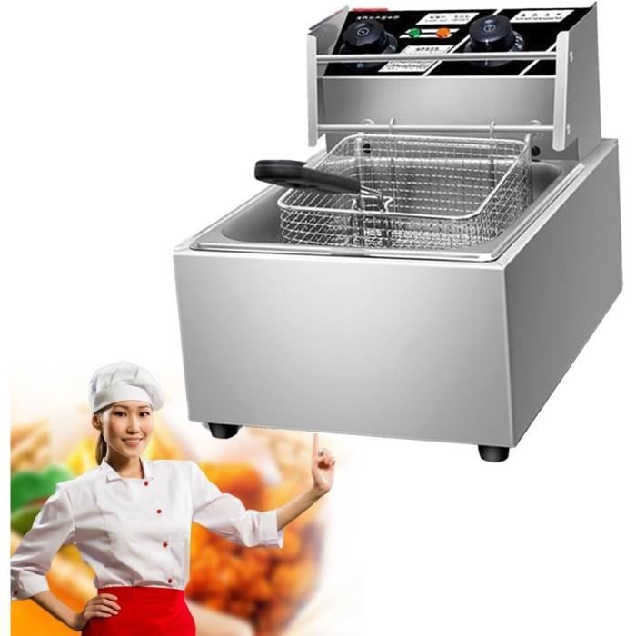 Friteuse Électrique Domestique Et Commerciale Avec Panier Et Couvercle ...